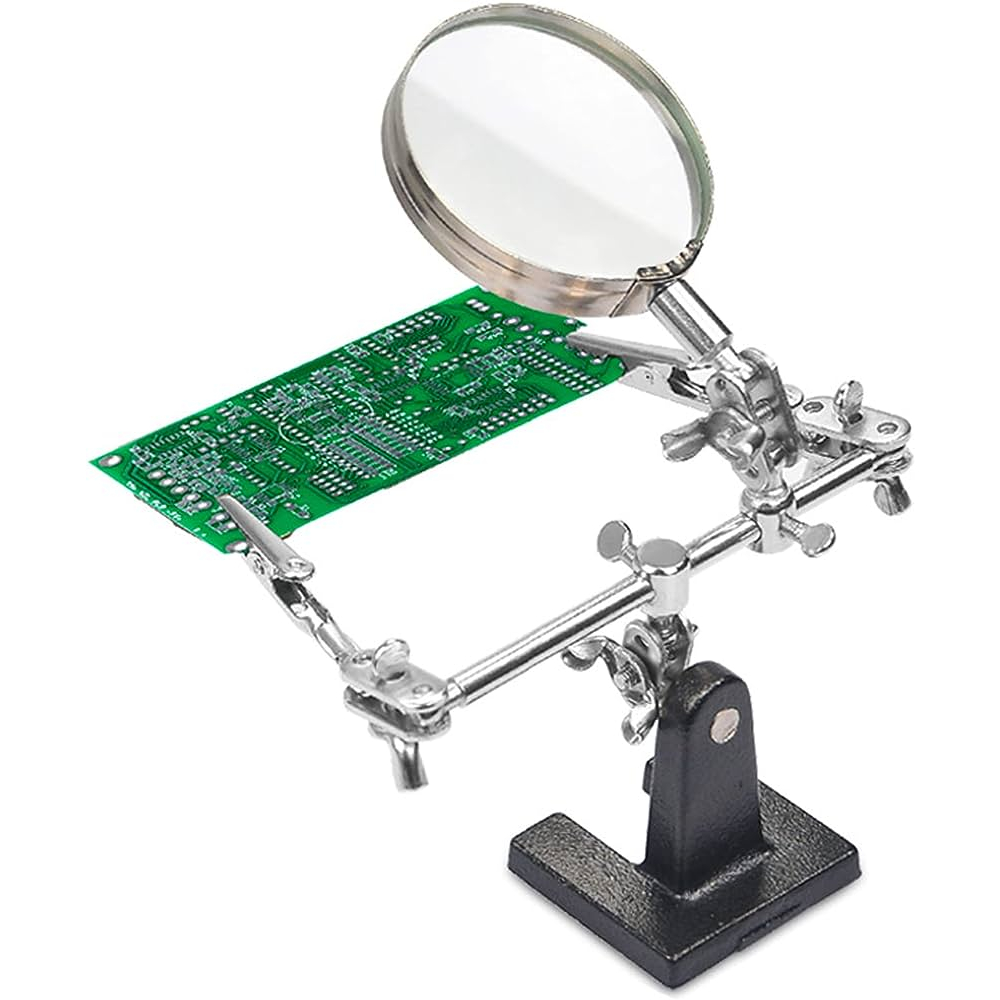 Adjustable Magnifying Glass Soldering Iron Gun Holder Stand Magnifier ...