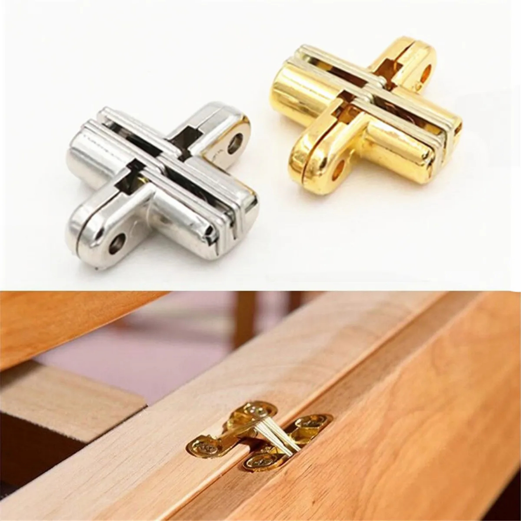 MKR Steel Concealed Hidden Cross Door Hinge Invisible Door Box Table ...