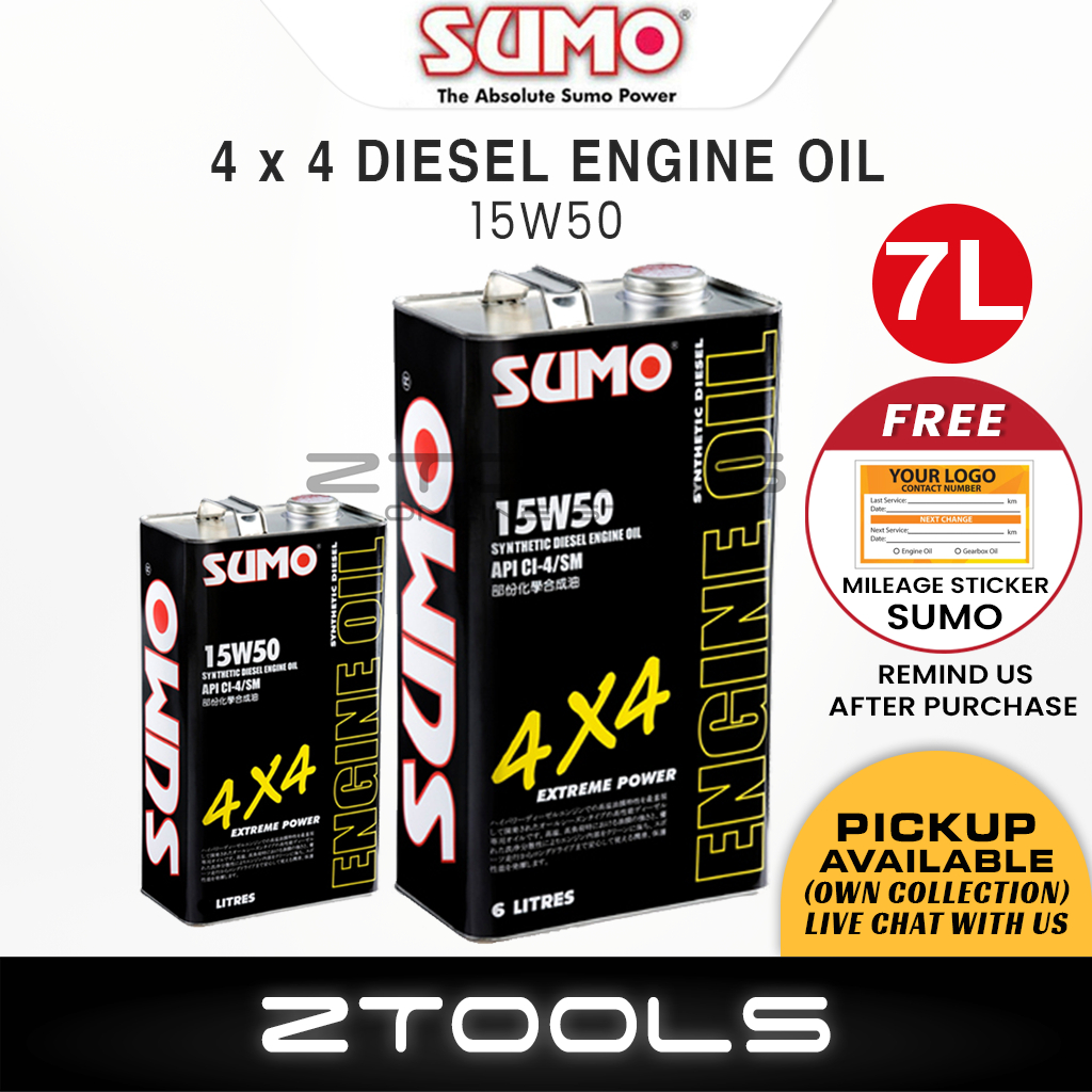 SUMO 4x4 Synthetic Diesel Engine Oil | 15W40 & 15W50 | 1L & 6L Minyak ...