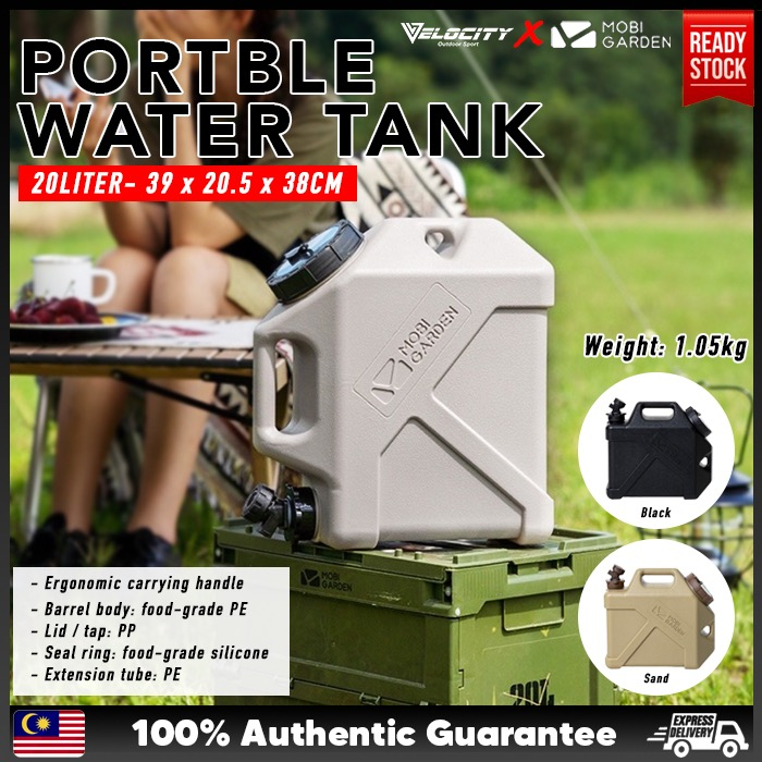 MOBI GARDEN Outdoor Camping Portable Water Storage Bucket Faucet Household Car Large-Capacity ...