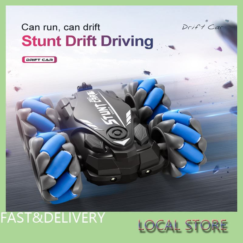 Dual Remote Control Double Sided Stunt Drift RC Vehicle Rotational ...