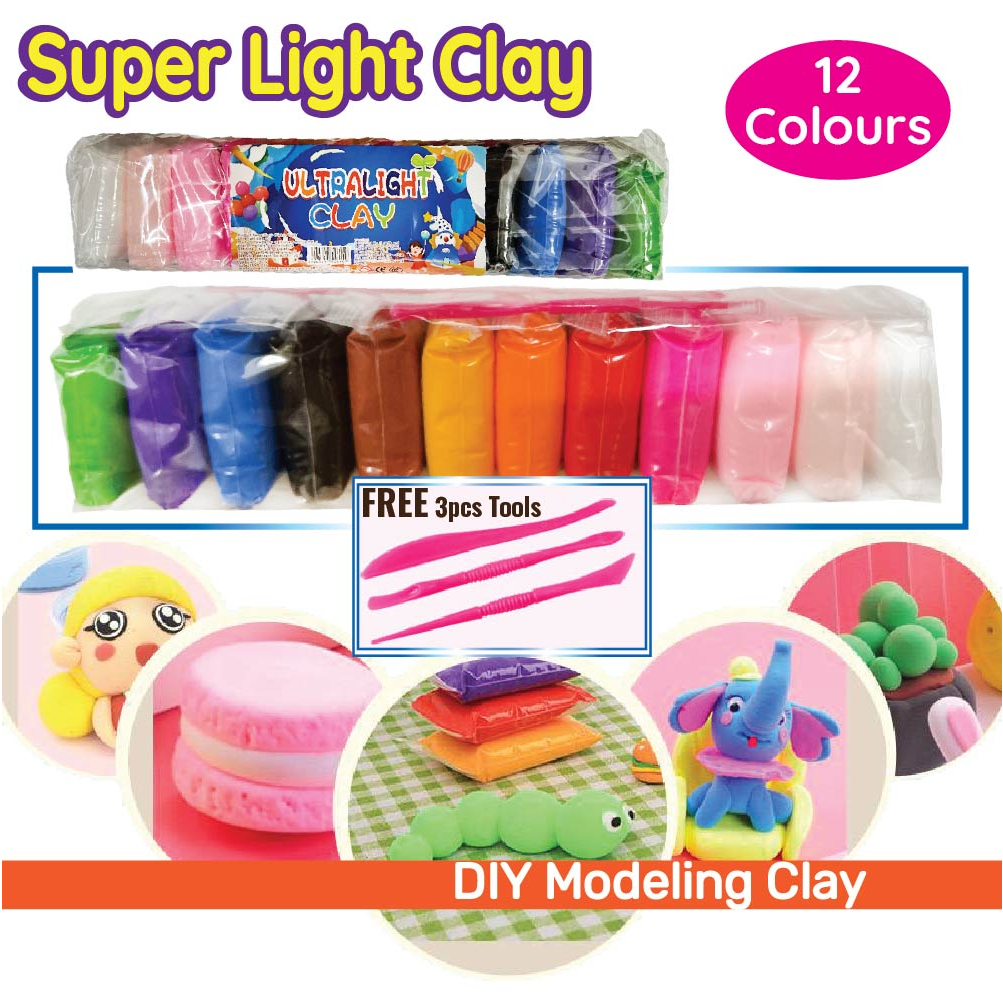 Clay Super Light Clay With Tools For DIY Modeling Clay Craft Handwork ...