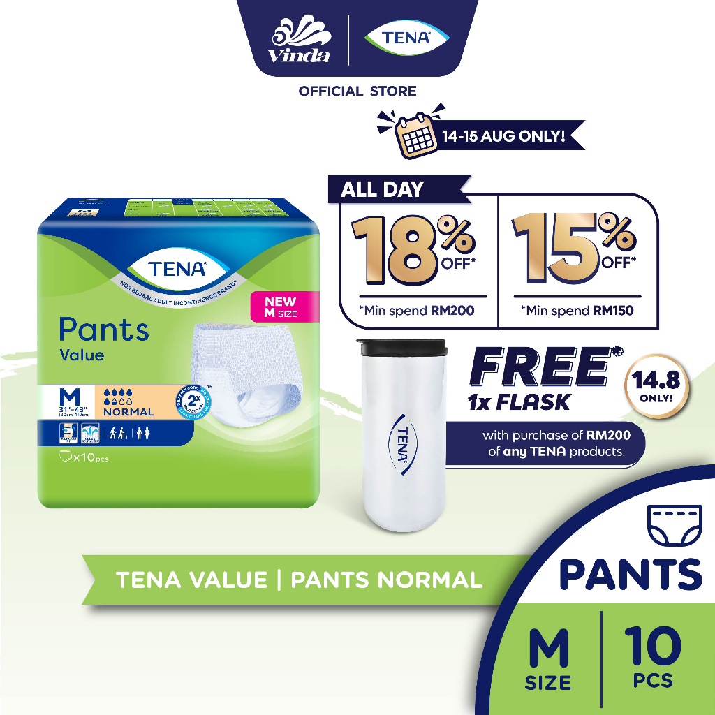 TENA Pants Value Adult Diaper (M10s/L10s/XL8s) | Shopee Malaysia