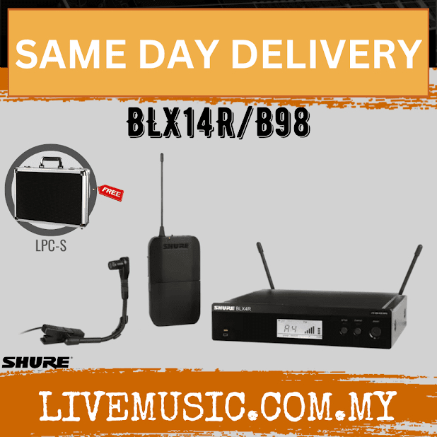 Shure BLX14R/B98 Instrument Wireless System / LPC-S Case ( BLX14R B98 ...