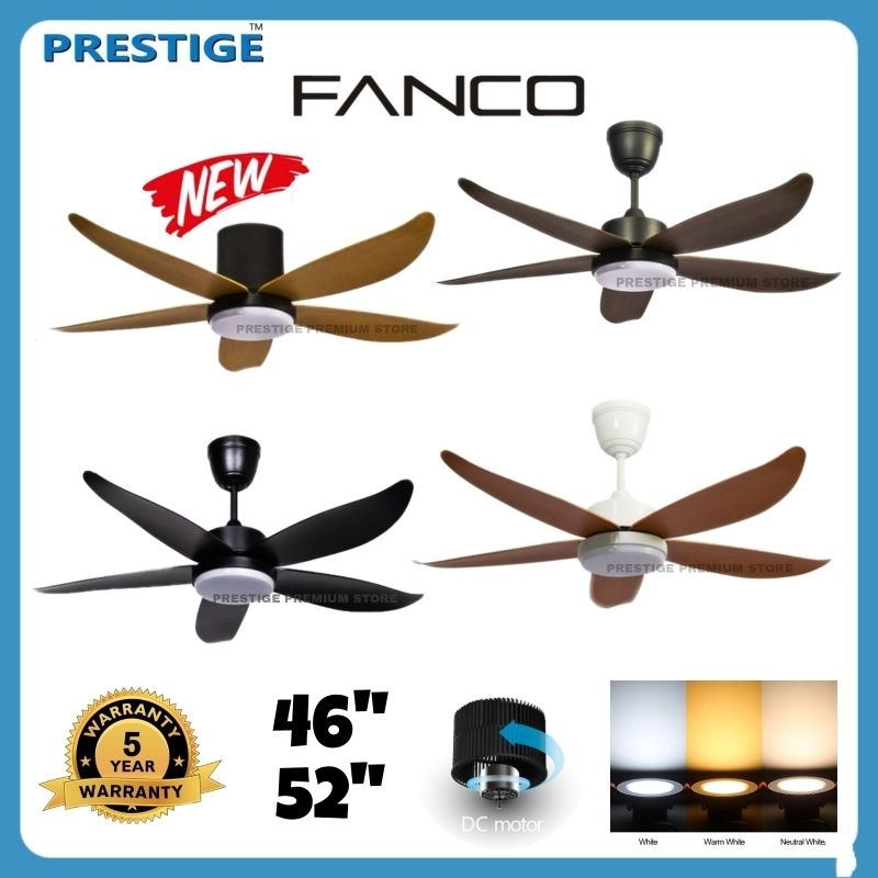 {SINGAPORE BRAND}FANCO CAMELIA/DAISY F855-5 (52") F846 RC (46")DC MOTOR ...