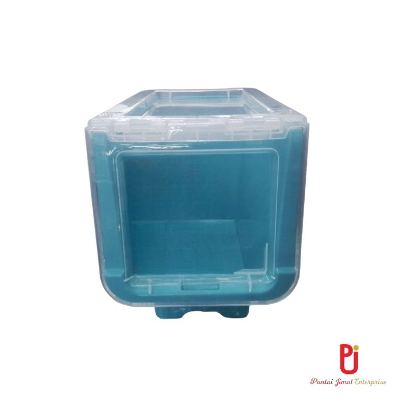 14L Stack Box With Roller/Storage Organizer/Storage Box/Bekas Simpan ...