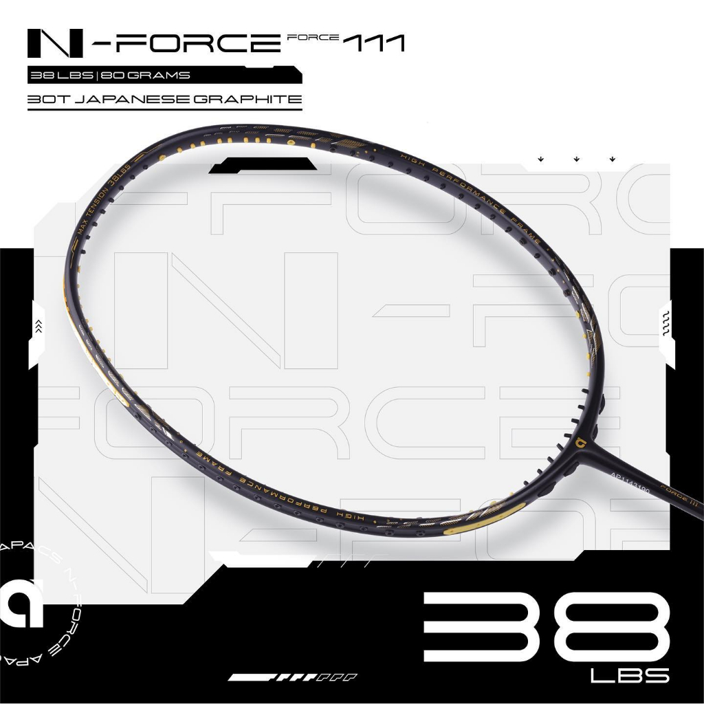 APACS N-FORCE 111 FORCE 111 BADMINTON RACKET 4U ( FRAME ONLY ) | Shopee ...