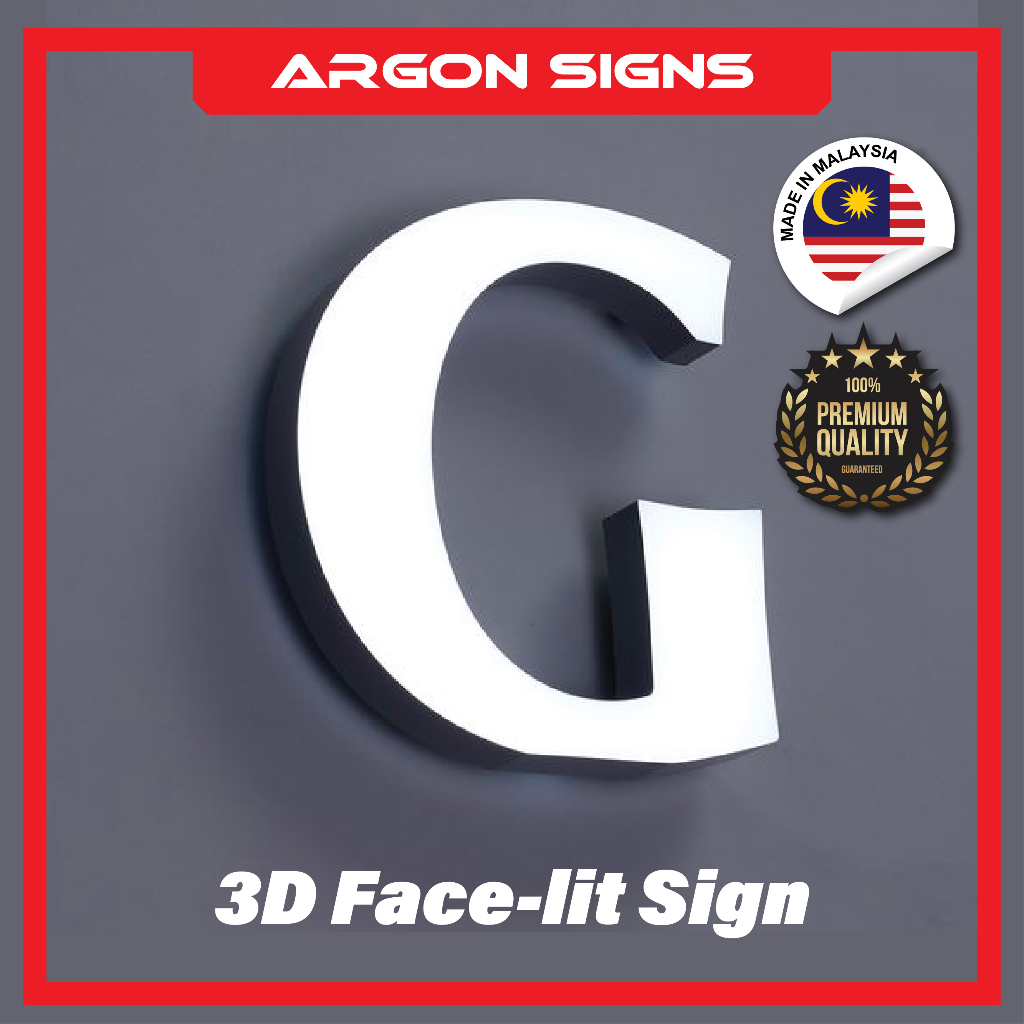 Custom Front-lit 3D signs | Illuminated sign letter | Indoor/outdoor ...