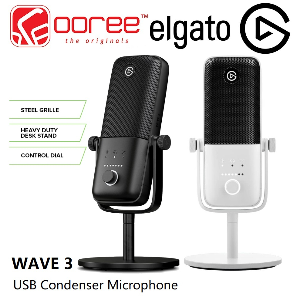 ELGATO WAVE 1 / WAVE 3 PREMIUM MICROPHONE AND DIGITAL MIXING SOLUTION ...