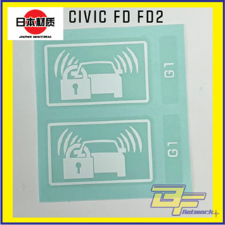 [Export Spec] Sticker for Honda Security Decal Attention Glass Sticker ...