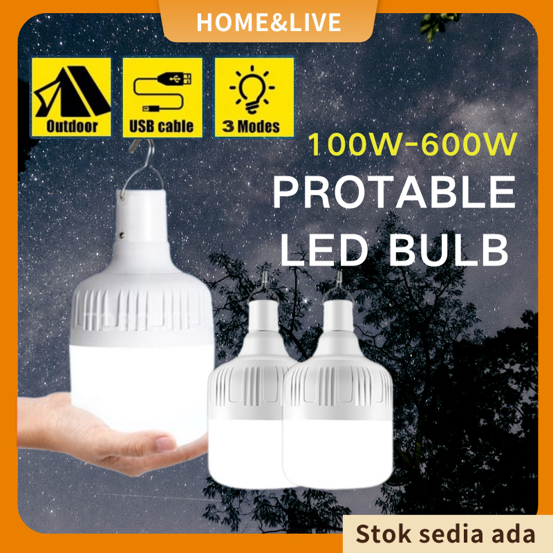 💡LED Light Bulb💡Rechargeable Light Portable Lamp With USB Rechargeable ...