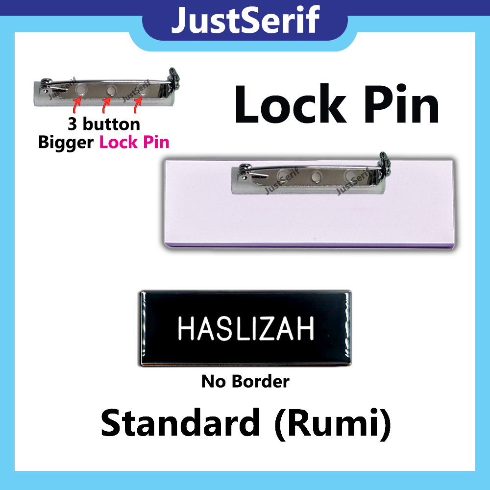 Name Tag MAGNET, NameTag PIN Untuk Tag Nama Sekolah Cikgu, Murid dan ...
