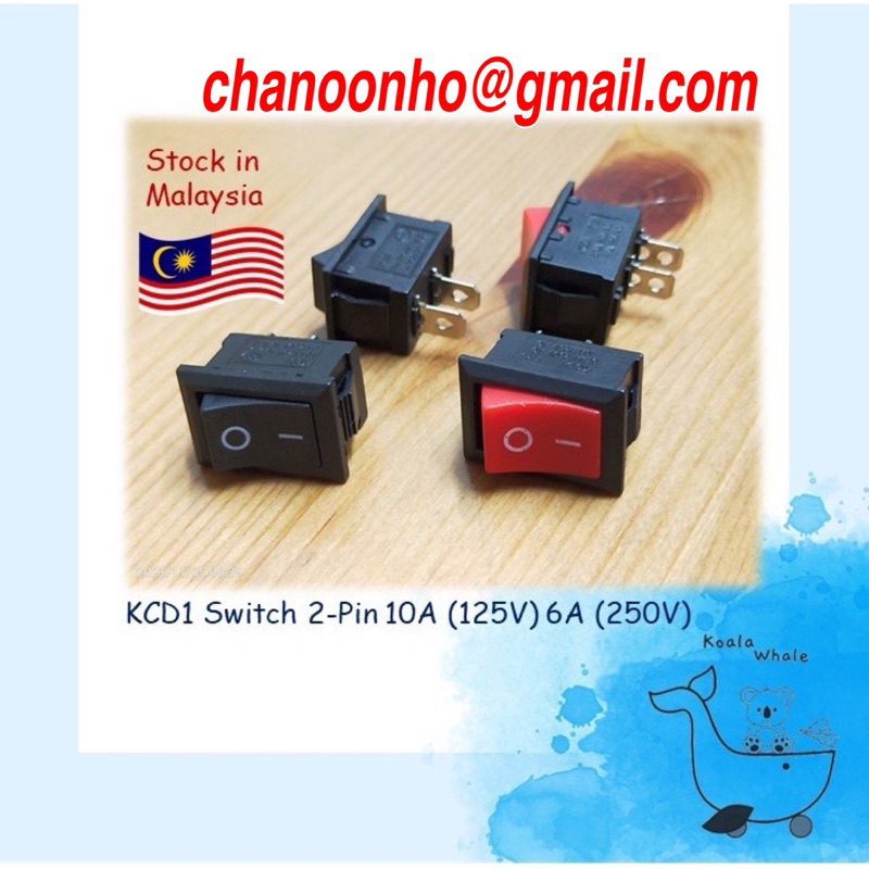 Switch 2-Pin / 3-Pin KCD1 10A 125V 6A 250v Suis 2 Pin KCD-1 Rocker ...
