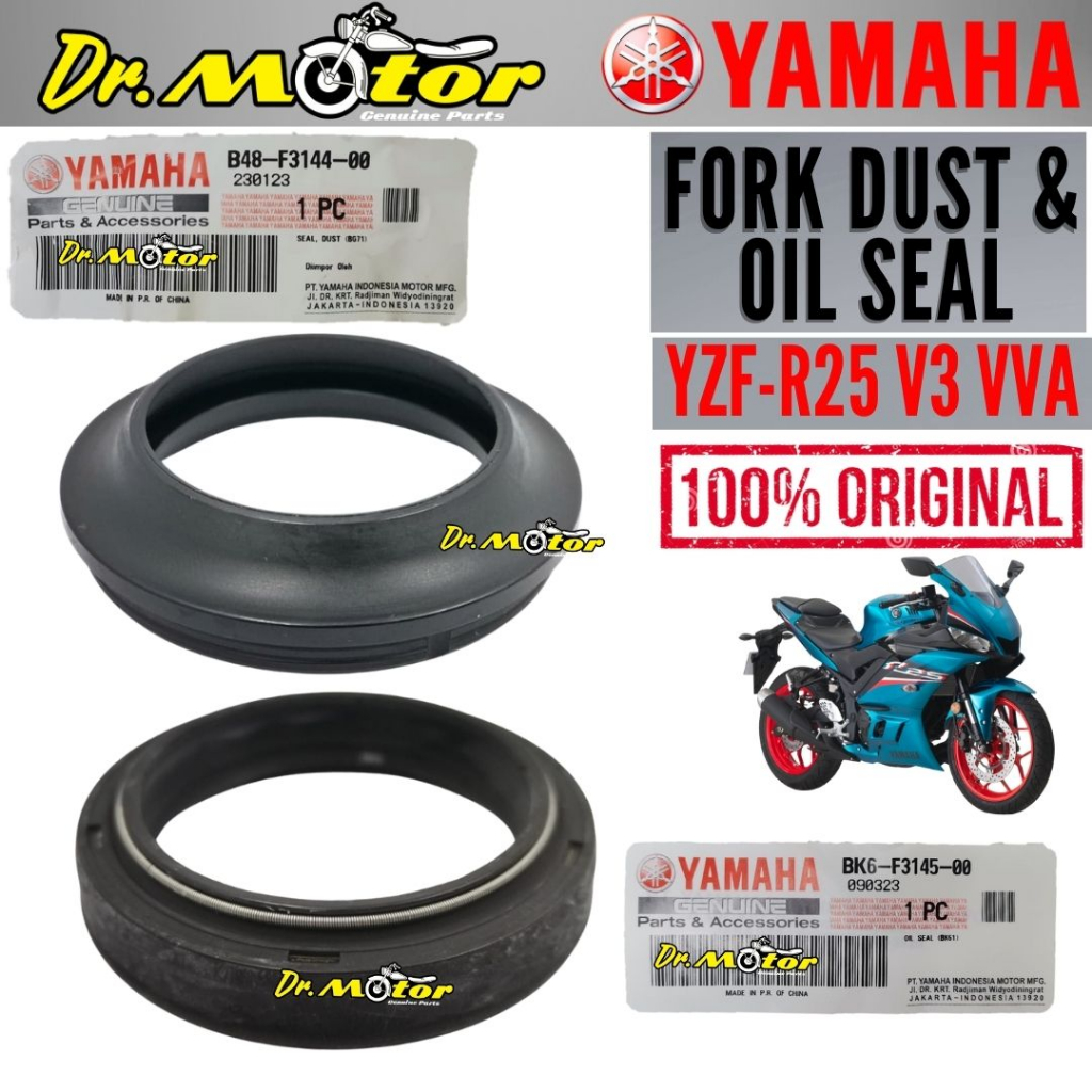 R25 YZF-R25 V3 VVA Fork Oil Dust Seal Fok Getah Rubber BK6-F3145-00 B48 ...