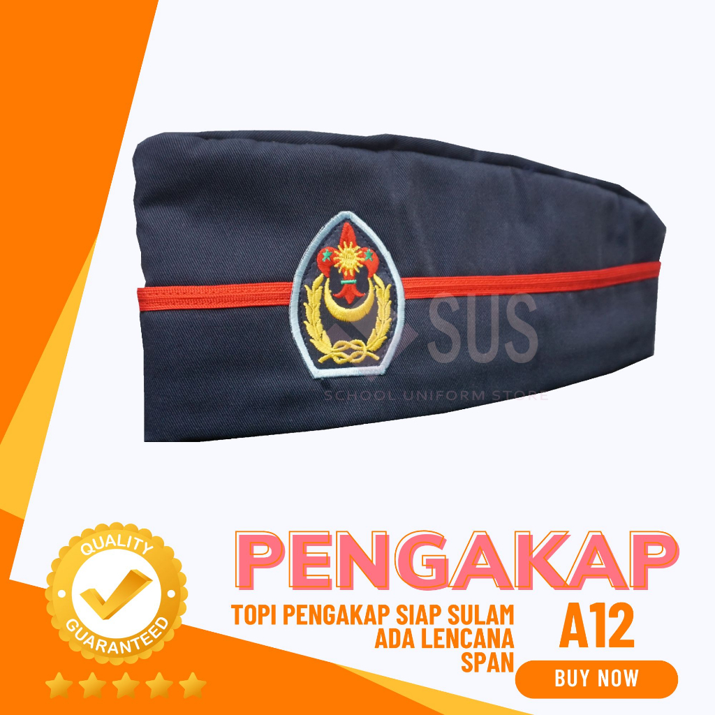 TOPI KADET PENGAKAP SPAN (SIAP SULAM DENGAN LENCANA) - 033 / A12 ...