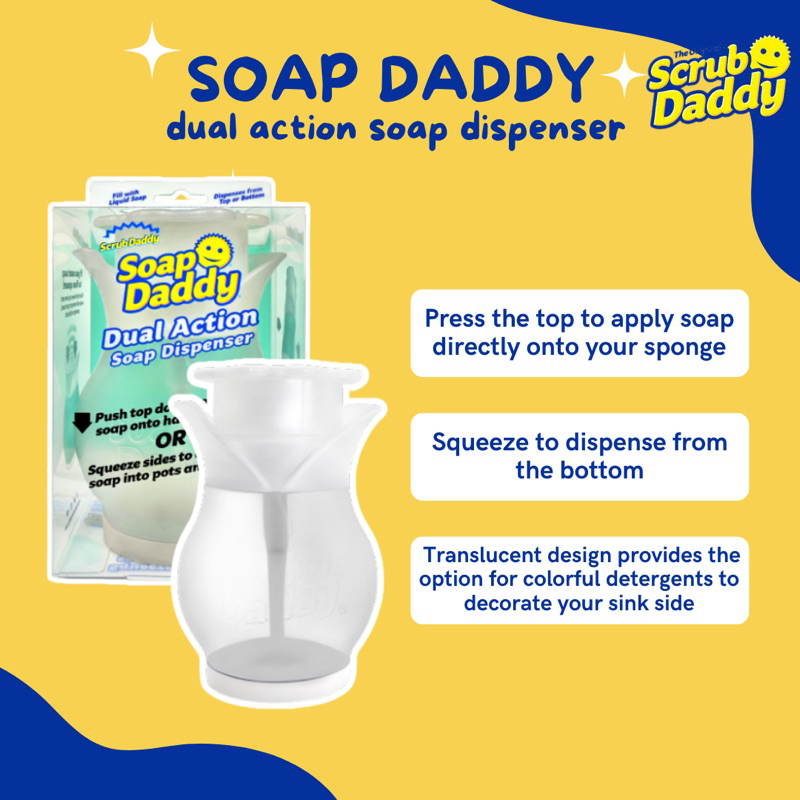 [Scrub Daddy MY] Soap Daddy Dual Dispenser by Scrub Daddy White ...