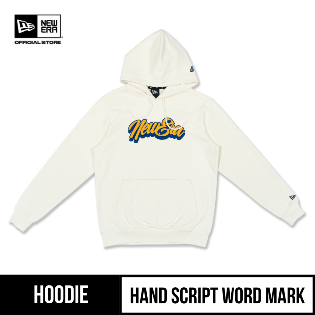 New Era Hand Script Word Mark Ivory Hoodie | Shopee Malaysia