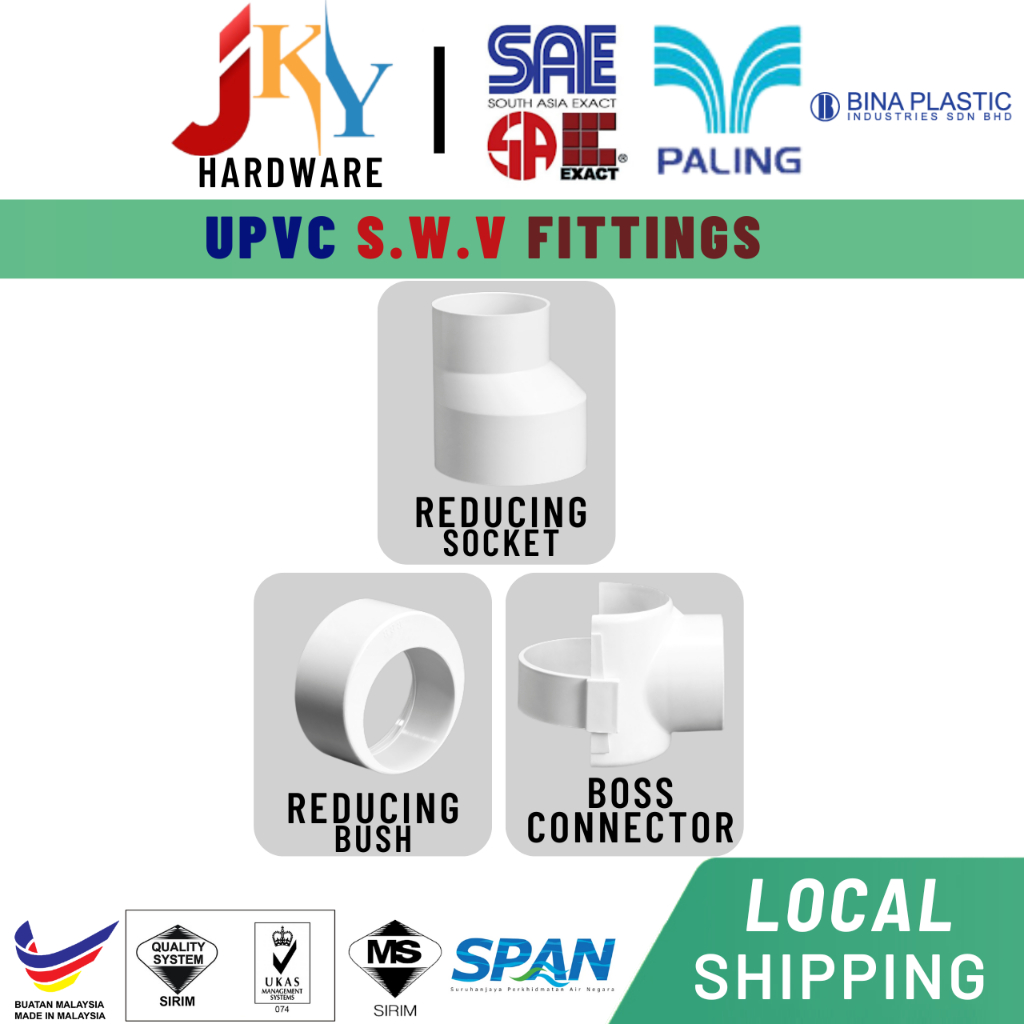6" x 4" and 6" x 3" / 160mm x 110mm 160mm x 82mm UPVC Fitting Reducer ...