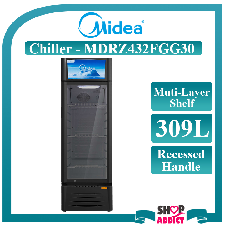 Midea Chiller Showcase Fridge MDRZ432FGG30 Multi-Layer Shelf/ Peti ...