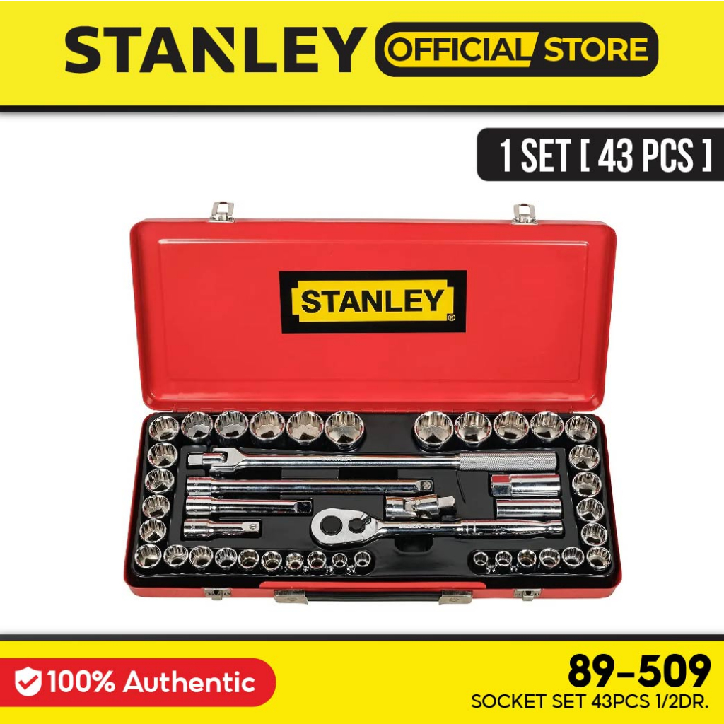 Stanley Socket Set (43 Pcs) 1/2DR 89-509 | Shopee Malaysia