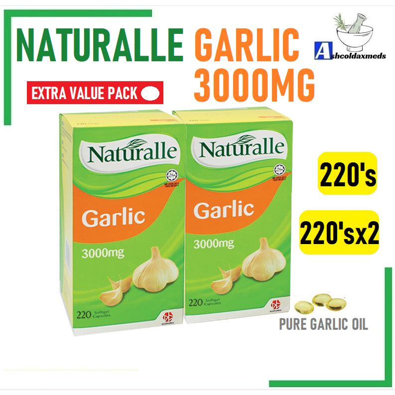 Naturalle Garlic 3000mg Softgel 220s/220sx2 EXP01/2028 | Shopee Malaysia