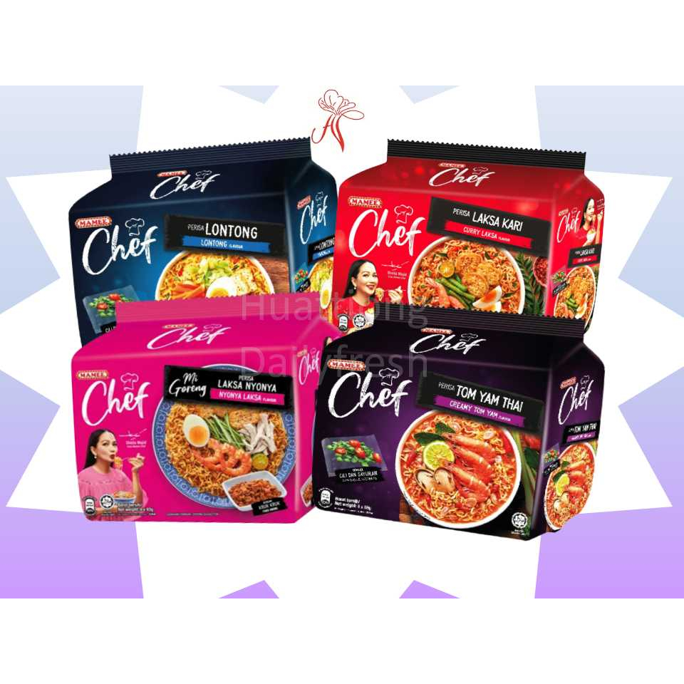 Mamee Chef Laksa Kari/Lotong/Tom Yam Thai |Instant Curry Laksa | Shopee ...
