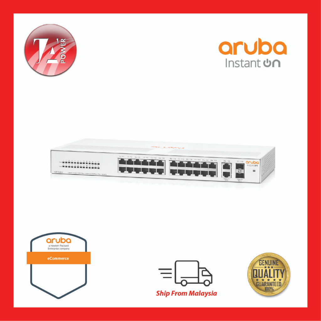 HPE/ARUBA R8R50A Instant On 1430 26-Port Gigabit Switch with 2xSFP ...