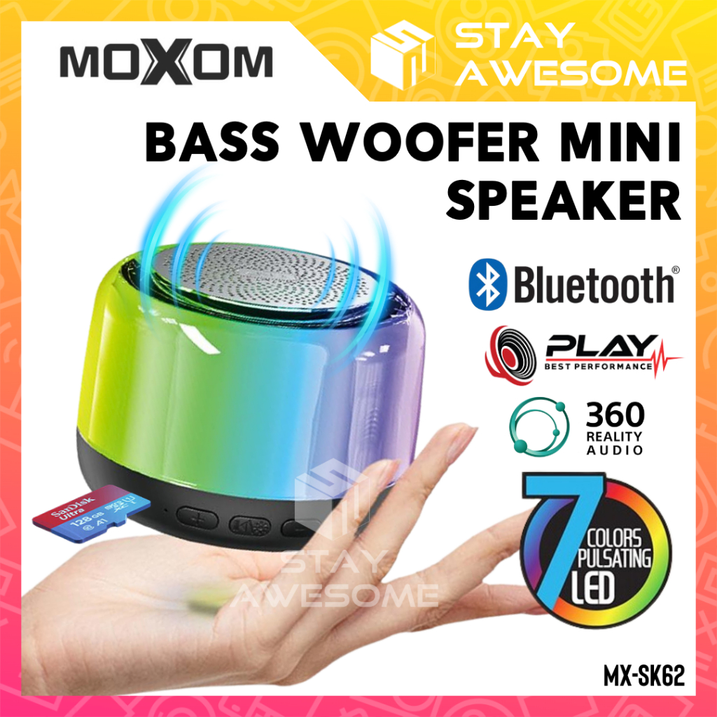 MOXOM Mini Sepiker Subwoofer Super Bass Power Bluetooth Speaker PC ...