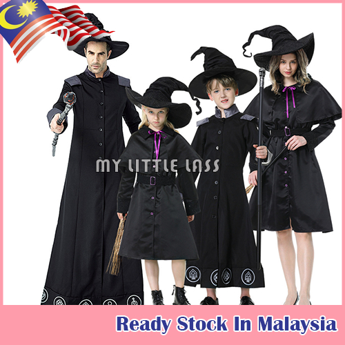 MYLITTLELASS Magic Wizard Magician Witch Cosplay Costume For Men Women ...