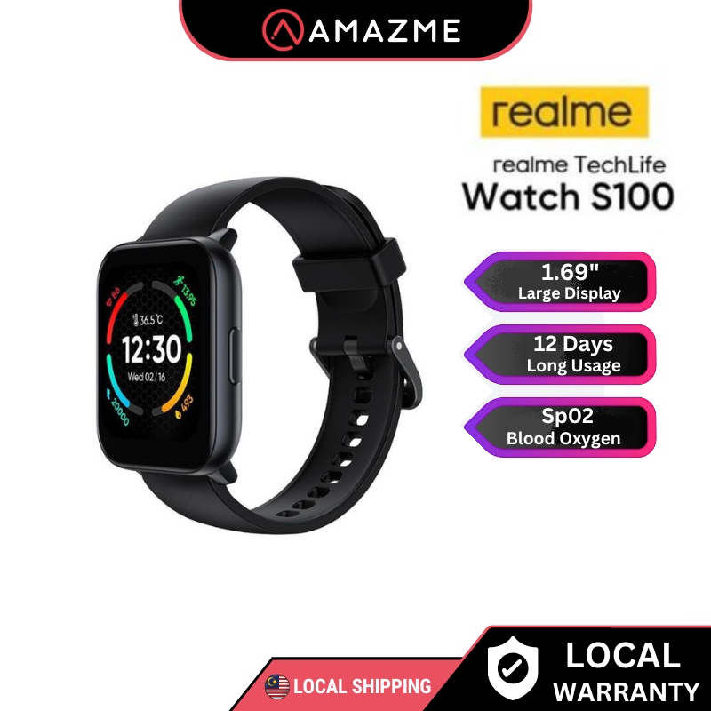 Realme TechLife Watch S100 Smartwatch (1.69") | Shopee Malaysia