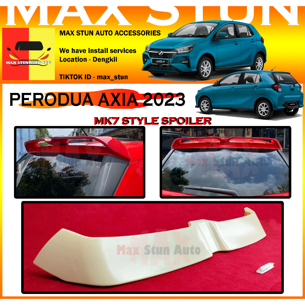 PERODUA AXIA 2023 MK7 SPOILER REAR TRUNK SPOILER AXIA BARU MK7 STYLE ...