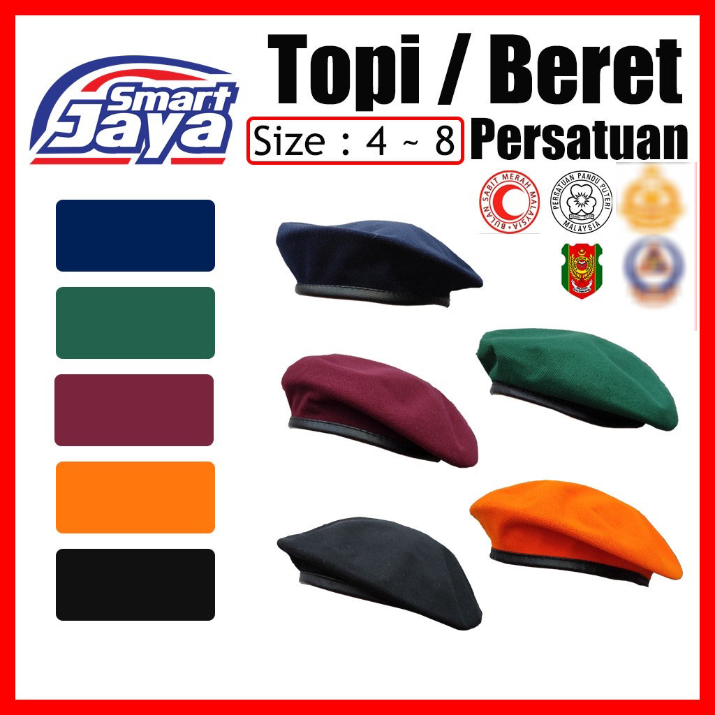 Topi/Beret Persatuan TKRS/KRS/PBSM/TUNAS & PANDU PUTERI (#-Ready Stock ...