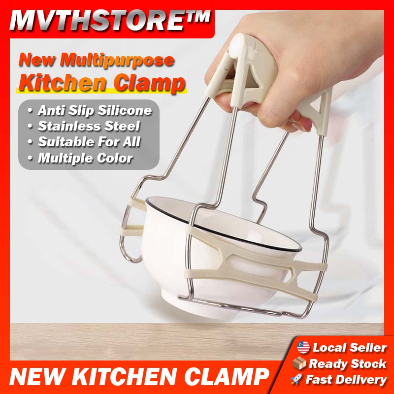 Kitchen Clamp For Dish Plate Pot Anti-Scalding Clamp With Silicone Grip ...