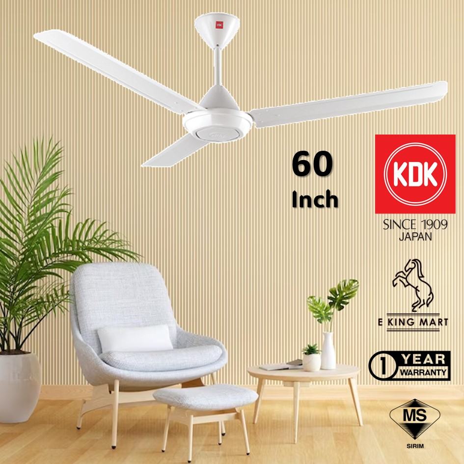 KDK K15V0 Ceiling Fan 60 Inch White Kipas Siling Regulator 5 SPEED ...