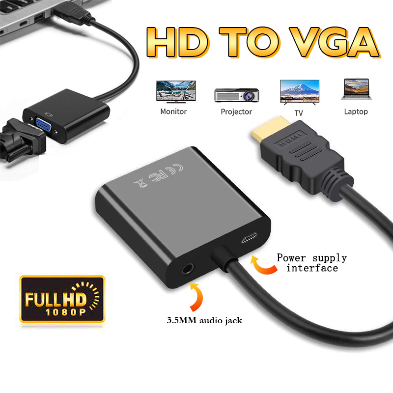 1080P High Quality HDMI to VGA Conversion Converter 1080P Digital 1920* ...