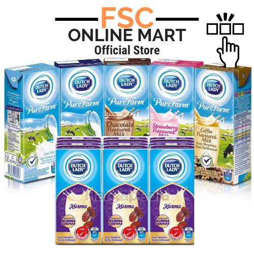 [FSC] Dutch Lady Pure Farm Milk Drink 200ml x 6pkts | Shopee Malaysia
