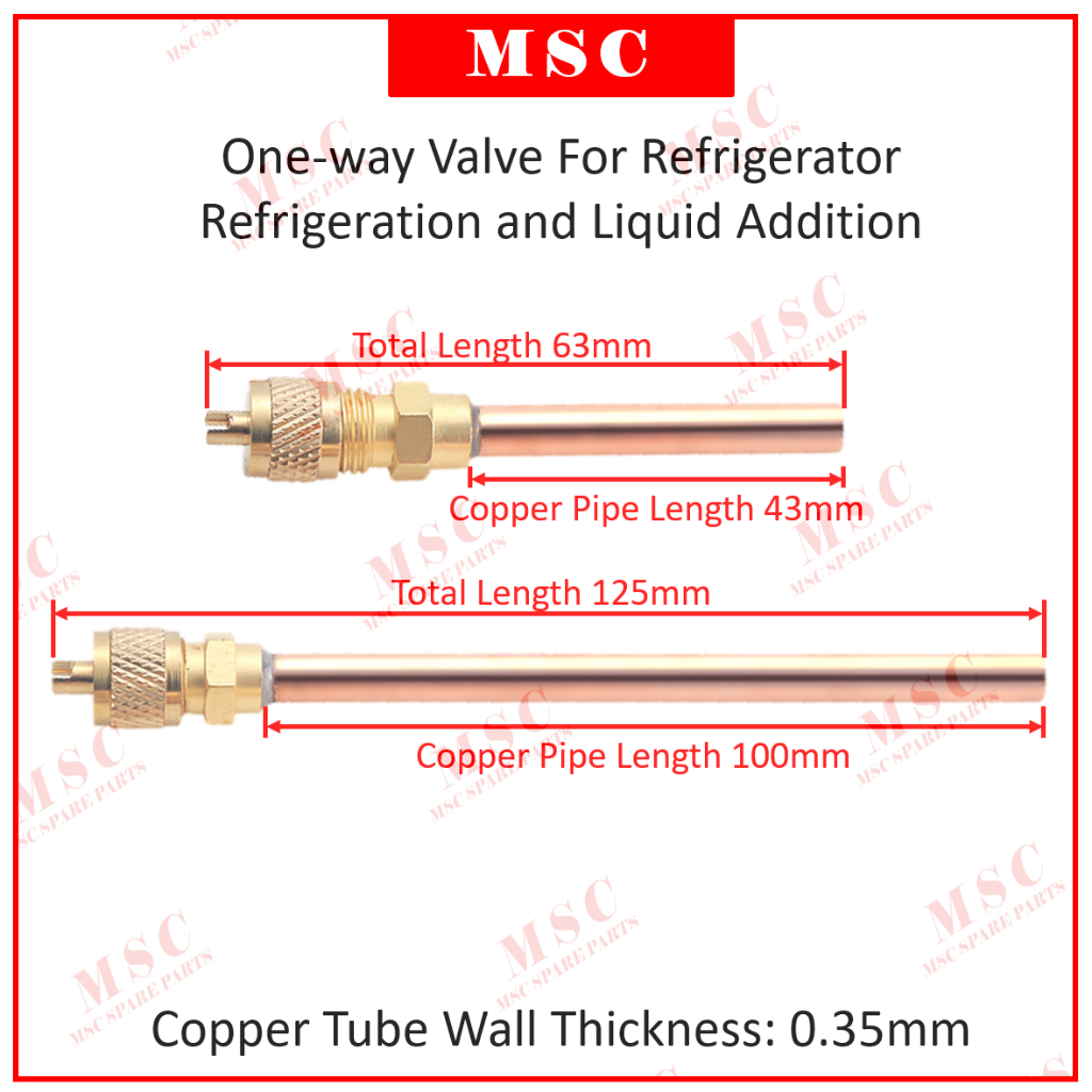 （1pc) Acess Valve Refill Gas For Freezer / Chiller / Refrigerator ...