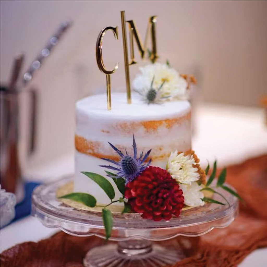 Initials Cake Topper Letters Cake Topper - Modern Monogram Cake Topper ...