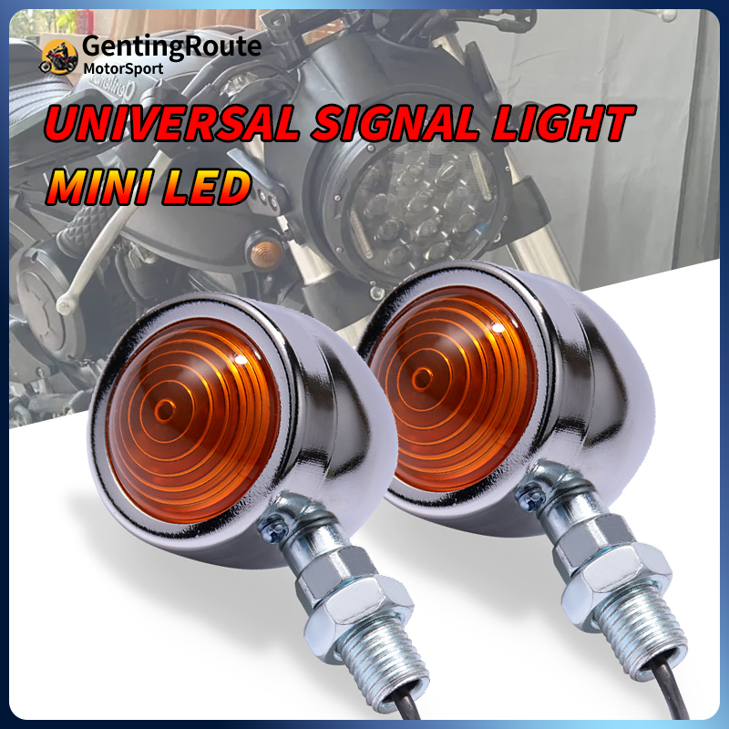 MOTOR UNIVERSAL ISYARAT BELOK METAL MINI TURN LIGHT RETRO LED TURNING ...