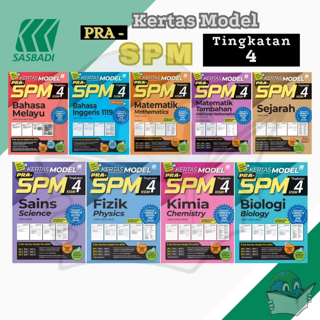 Buku Latihan Kertas Model Pra Spm Kssm 2023 Tingkatan 4 Bm Eng Mate