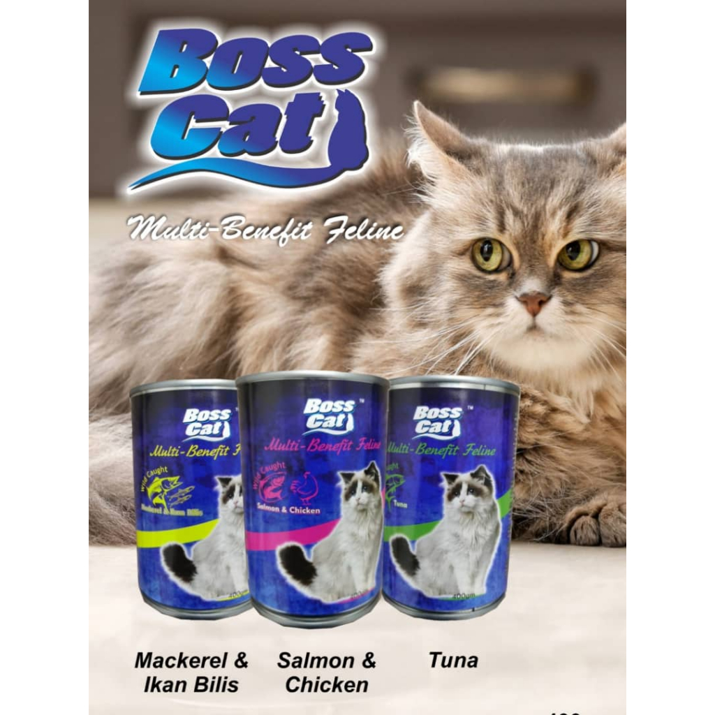 BOSS CAT Multi-Benefit Feline Cat Wet Food canned 375g /Makanan Kucing ...