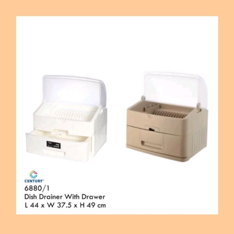 [Ready Stock] HICOOK Century 6880-1 1 Layer Dish Drainer With Cover ...