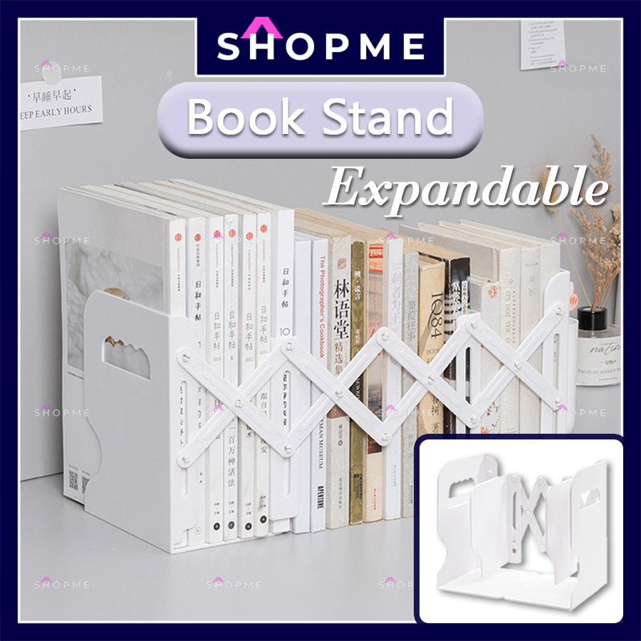Book Stand Expandable Bookshelf Adjustable Book Holder Expand Desk ...