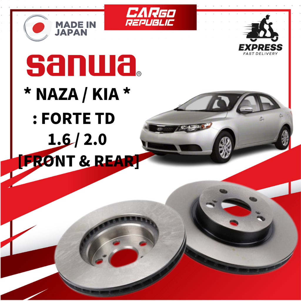 Sanwa Disc Brake Rotor Naza / Kia Forte TD 1.6 / 2.0 Front (Depan ...