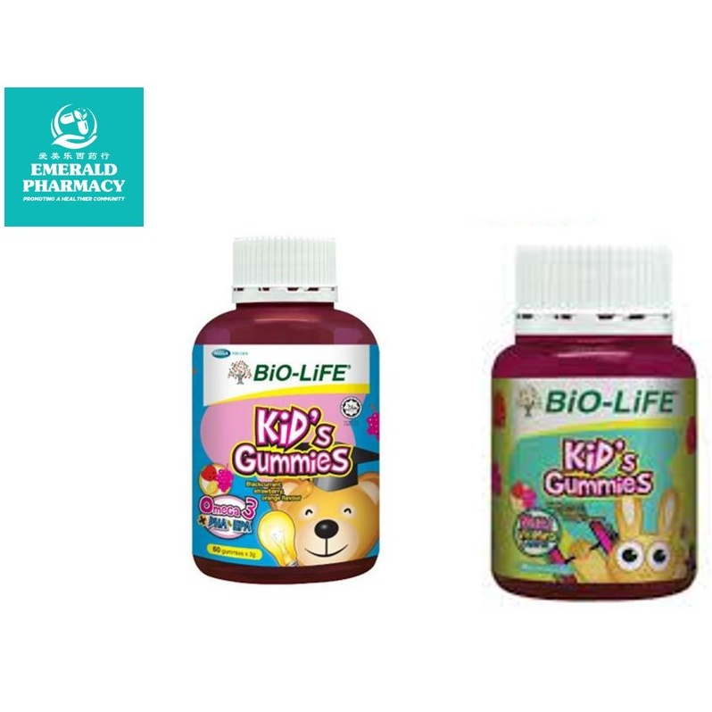 Bio-Life Biolife Kids Gummies (Multivitamins + Minerals/OMEGA 3 + DHA ...