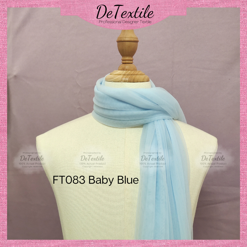 DeTextile Premium Tulle Bridal Soft Net Kain Net Lembut Murah Bidang ...