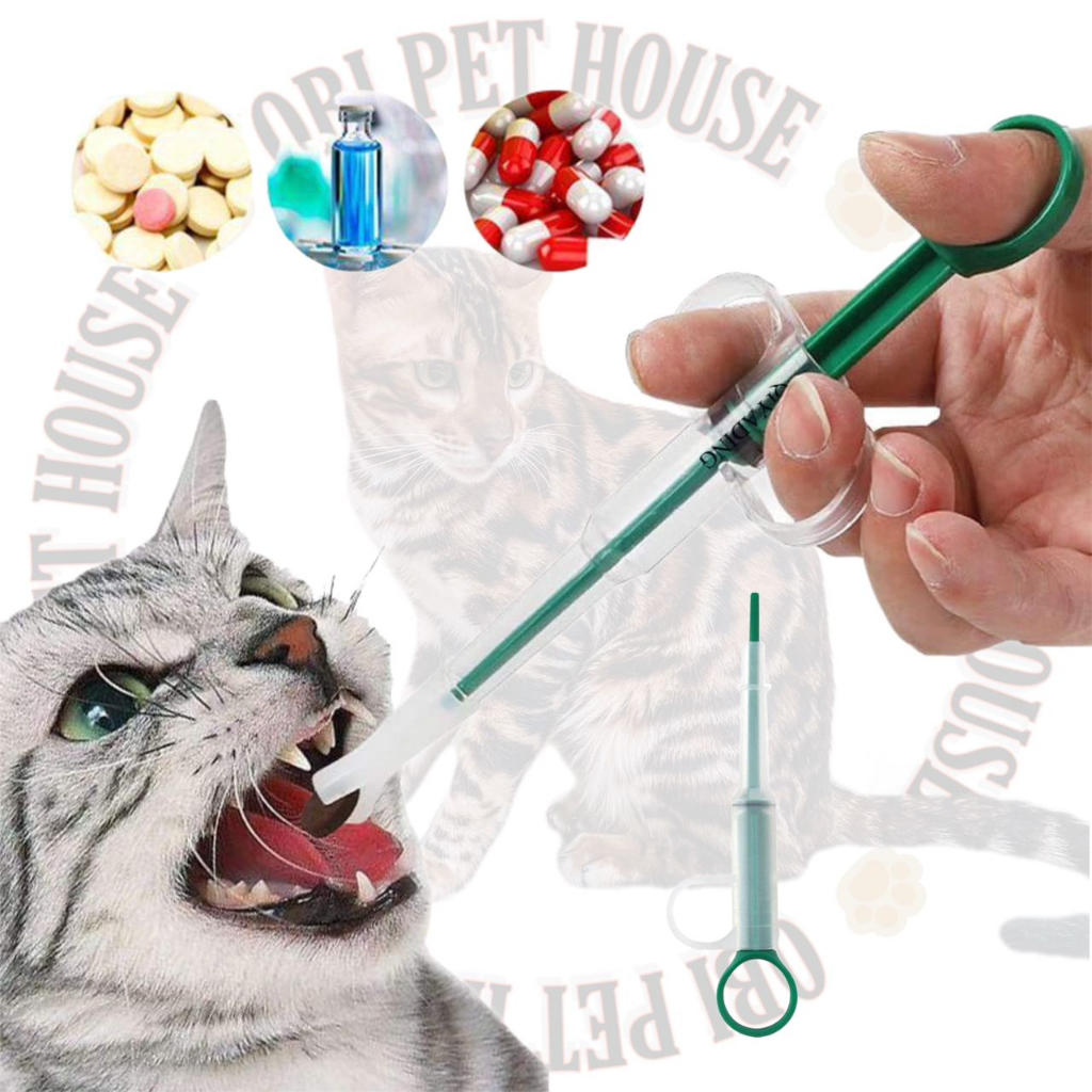 Pet Medicine Syringe Tablet Pills Gun Dog Cat Feeding Kit Tube Feeder ...