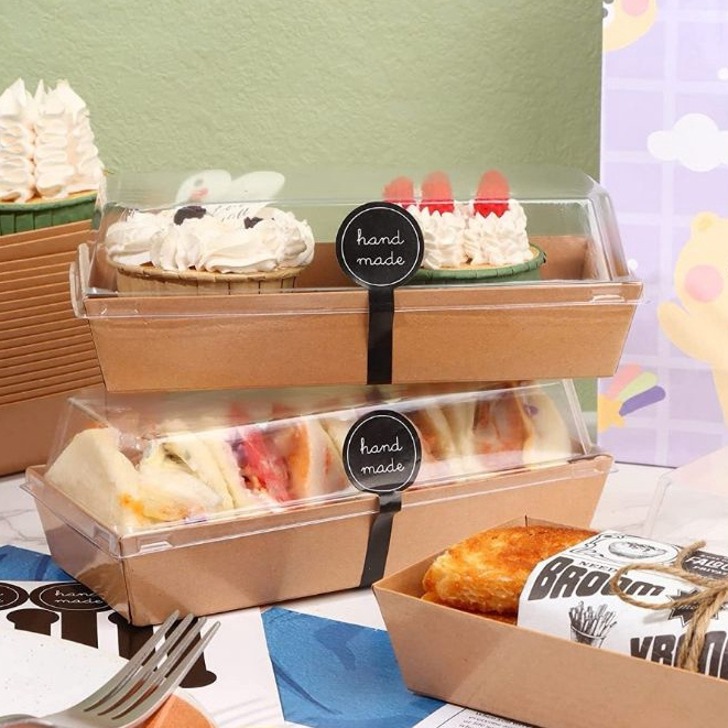 RORA - (10 Pcs) Microwaveable/Oven/Steam Bekas Kek Packaging Cake Box ...