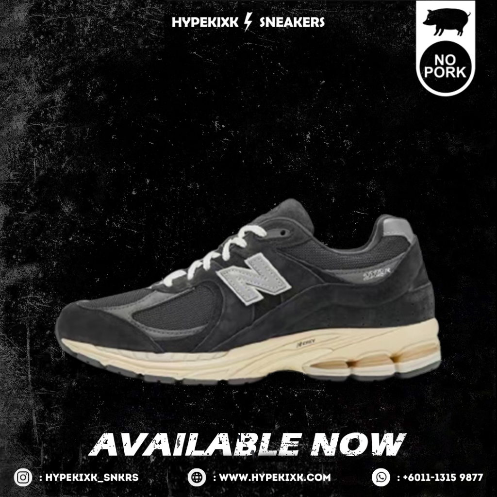 NB 2002R Black Dark Grey ( NO PORK SKIN ) M2002RHO Sneakers Shoes ...