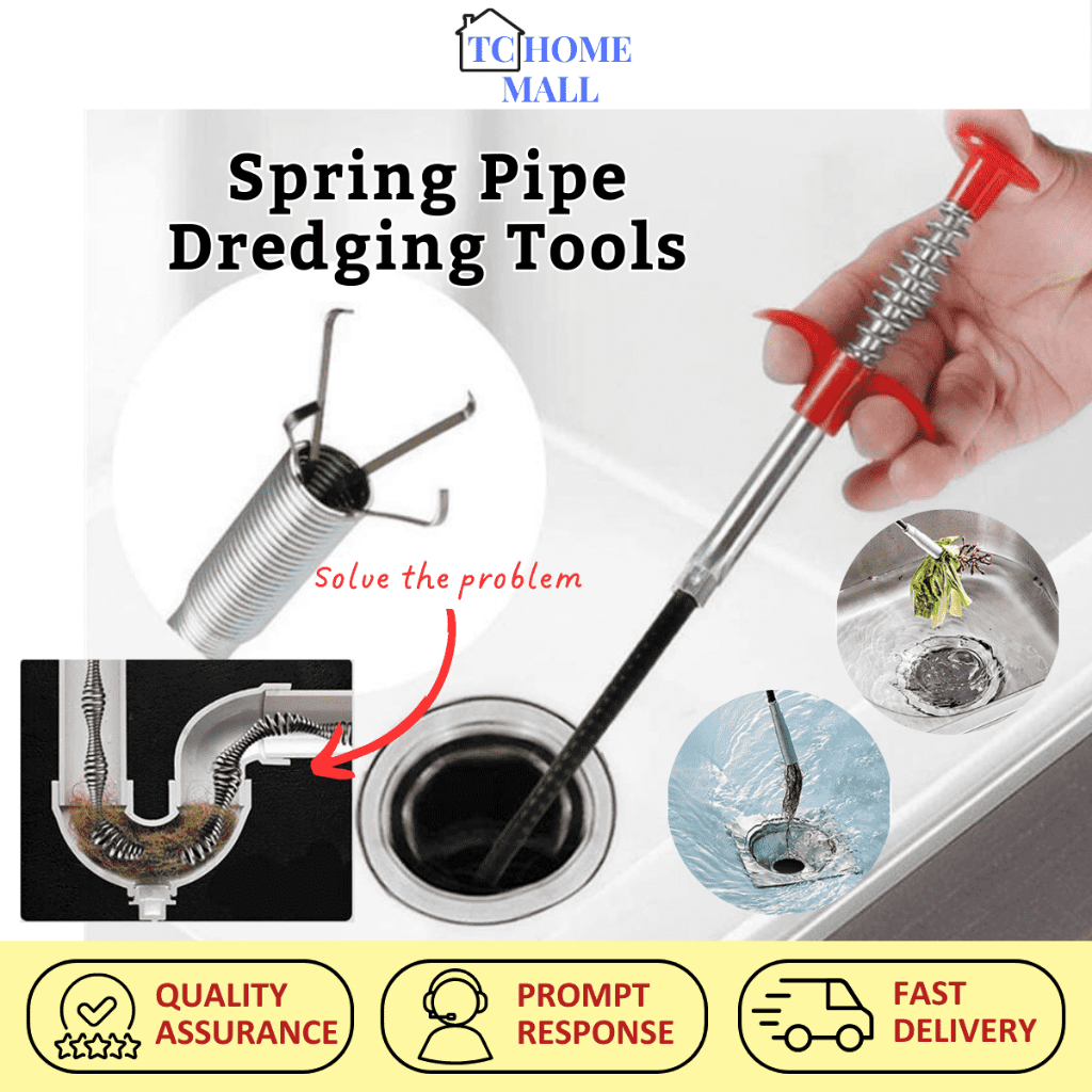 Drain Clog Remover Spring Pipe Dredging Sink Cleaning Tool Sewer Pipe ...